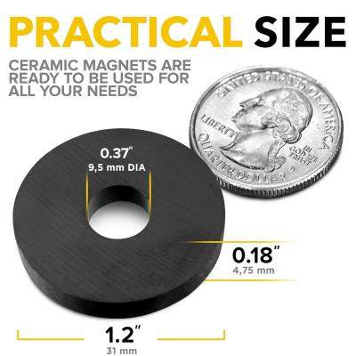 Cina Magneti ceramici rotondi a ferrite con fori per artigianato e fai da te in vendita