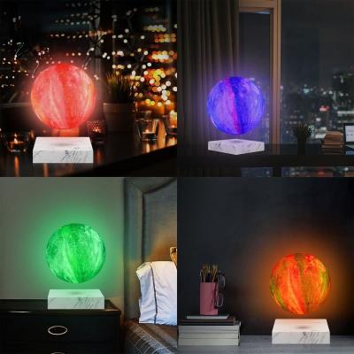 Cina Rotation resina lampada di levitazione magnetica Globo lunare galleggiante con 16 colori 3D in vendita