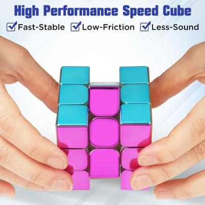 Cina Cubo di velocità magnetica di neodimio riflettente specchio 3x3x3 con supporto per visualizzazione in vendita