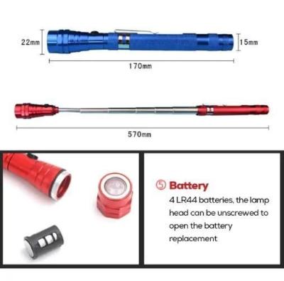 Cina Telescopic Magnetic Pick Up Tool Super Brigh LED Torcia Magnetic Torcia attrezzi in vendita