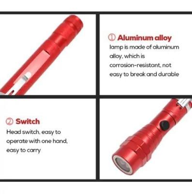 Cina Telescopic Magnetic Pick Up Tool Super Brigh LED Torcia Magnetic Torcia attrezzi in vendita