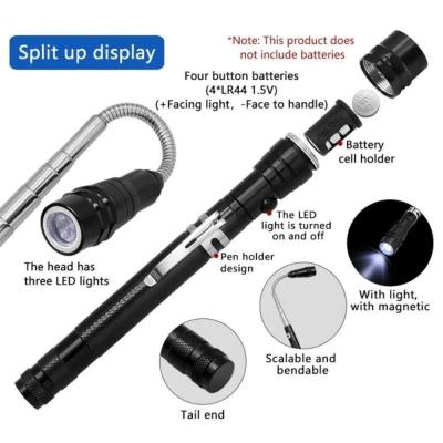 Cina Magnetic Pen Mini Portable Magnet Pick Up Tool con luce a LED in vendita