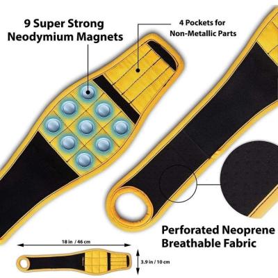 Cina Protezione del lavoro Bracciale magnetico per la presa di viti per la trivellazione di pezzi di foratura Chiodi cinture per il posatore di utensili per polsi in vendita