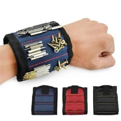 Cina Bracciale Magnetico Borsa di attrezzatura portatile Magnete Elettricista Fascia di attrezzatura per polso Serramenti Unghie Perforazioni Bracciale in vendita