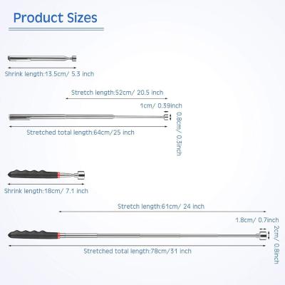 Cina Luce a LED estensibile telescopica regolabile Magnet Stick Magnetico Pick Up Pickup Tool in vendita