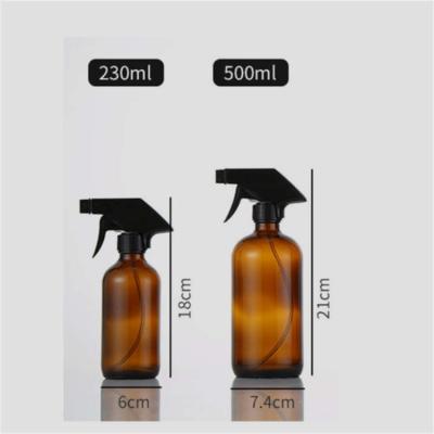 China 8oz inodoro Amber Glass Trigger Spray Bottle, parte superior de Amber Glass Bottle With Spray do CE à venda