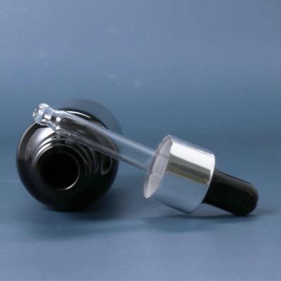 Cina Bottiglie di olio essenziale nere ultraleggere, bottiglia riutilizzabile del contagoccia del nero 15ml in vendita