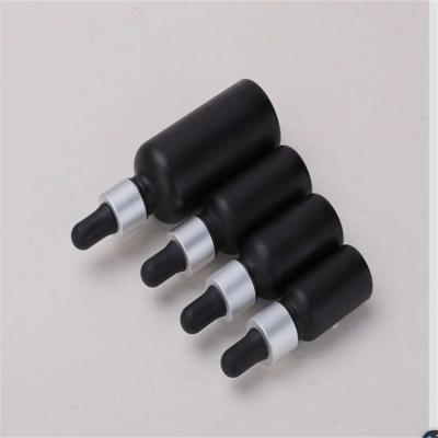 Cina Bottiglie di olio essenziale nere ultraleggere, bottiglia riutilizzabile del contagoccia del nero 15ml in vendita