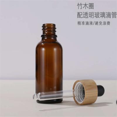 China Practical Glass Bottle With Bamboo Dropper for sale