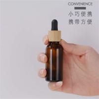 China 10ml Glass Bottle with Bamboo Dropper for Cosmetic Packaging Custom Size for sale