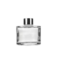 China Crystal Glass Diffuser Bottle Round 50ml 100ml 150ml 200ml Reusable Lidded for sale