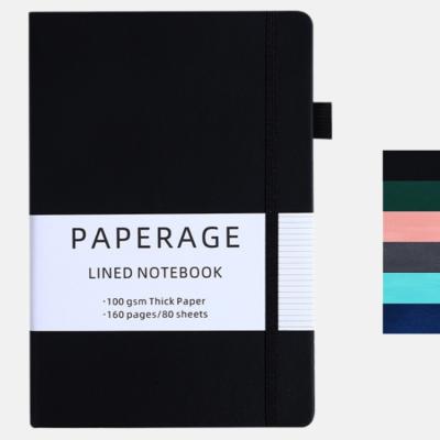 China Custom Hardcover Leather Notebook, Elastic Band Closure, Lined & Dotted Inner Pages, Personalized Printing & Wholesale for sale