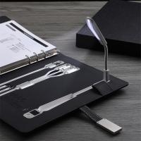Quality Debossing 3 Ring Loose Leaf Notebook A4 With Power Bank ODM for sale