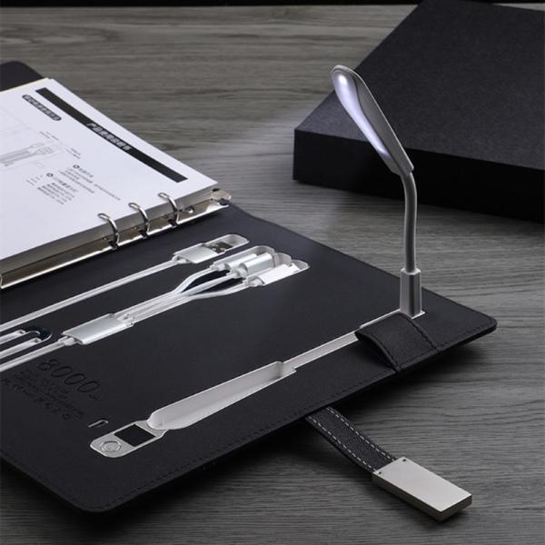Quality Debossing 3 Ring Loose Leaf Notebook A4 With Power Bank ODM for sale