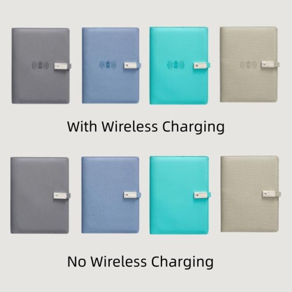 Quality Bulk A5 Looseleaf Leather Power Bank Charge Notebook Multifunctional for sale