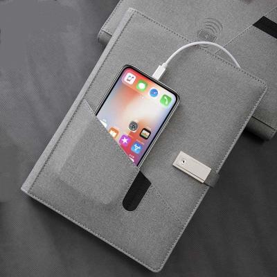China Premium USB Power Bank Notebook Loose Leaf Binder Business Gift Customizable for sale