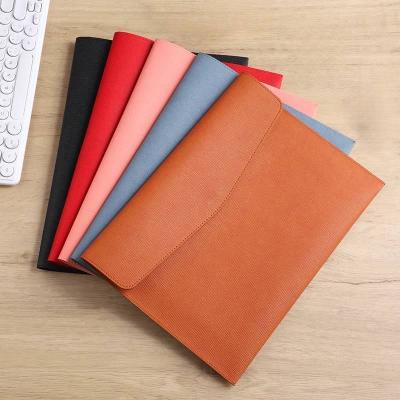 China Waterproof Business A4 Document Bag Textured PU Leather File Folder Custom for sale