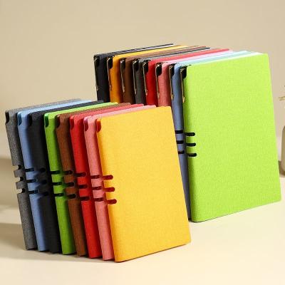 China Custom Leather Hardcover Softcover Notebook For Meeting Records for sale