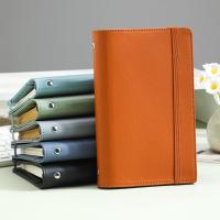 China Creative Retro Binding Loose-Leaf Notebook, A6 PU Leather Cover for sale