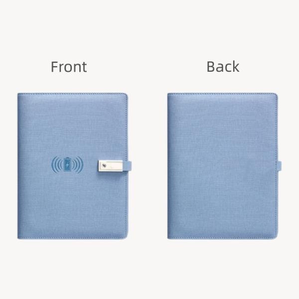 Quality Bulk A5 Looseleaf Leather Power Bank Charge Notebook Multifunctional for sale