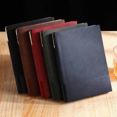 China Brown Red Black Custom Leather Notebook Business Planner Gift Scratch Resistant for sale