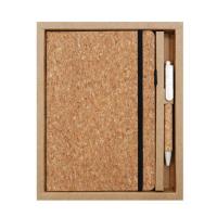 Quality A5 Notebook Stationary Set With Cork Grain Cover Acid Free Personalised for sale