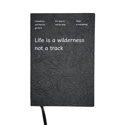 China A5 Cover Custom Leather Notebook Wrinkled Vintage Minimal Notepad For Office Study for sale