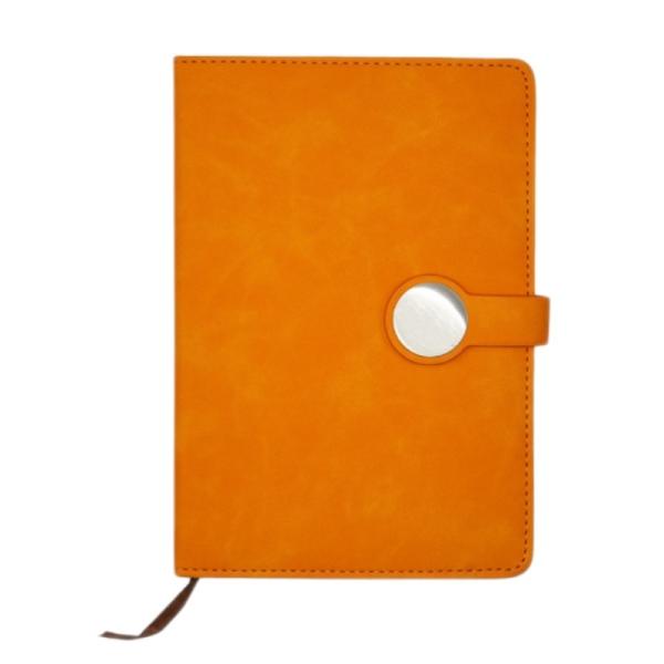 Quality A5 Engraved Custom Leather Notebook Minimalist PU Hardcover Journal With Magnetic Snap for sale
