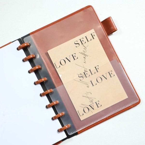 Quality Custom A5 PU Leather Discbound Notebook Personalized Mushroom Hole Journal for sale