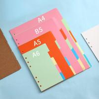 Quality Custom 6/9/11 Hole Color Index Dividers, A5/B5/A4 Loose Leaf Notebook Page for sale