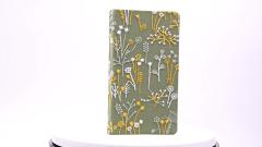 A6 Embroidered Fabric‑Cover Notebook, Cute Portable Journal with Blank Pages