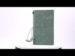 Vintage Lace‑Embossed PU Travelers Notebook | Refillable Journal for Travel & Daily Use