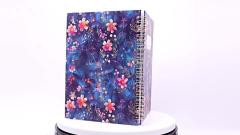 Weekly & Monthly Schedule Planner, Hardcover Notebook With Floral Design