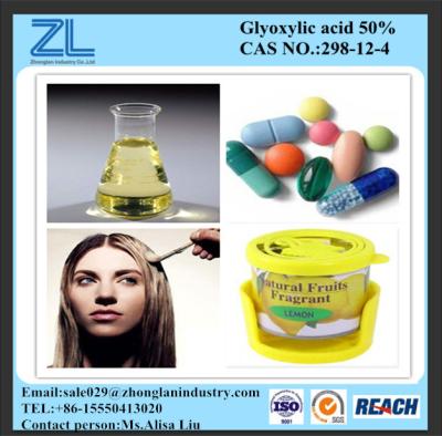 China Glyoxylic acid 50% ingredient for cosmetics formulations,CAS NO.:298-12-4 for sale