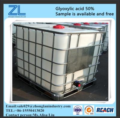 China glyoxylic acid 50% with MSDS,CAS NO.:298-12-4 for sale