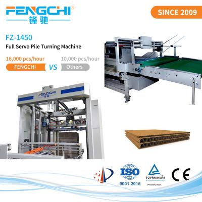 China Automatic Grade Automatic High Speed Corrugated Paper Pile Turner and Stacker Machine for sale