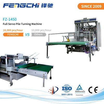 China Automatic Corrugated Cardboard Pile Turning Flip Flop Stacker FZ-1450 Customized for sale