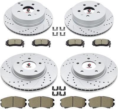 China Custom Drilled Slotted 2-Piece Split Brake Disc Rotor For Mercedes-Benz S63L /65lamg W222 OE#A2314230612 for sale