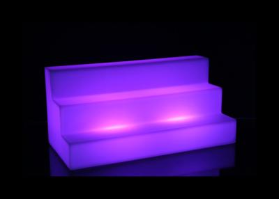 China Three layers illuminated plastic led bottle base/various color led wine shelf/led furniture led wine shelf for sale