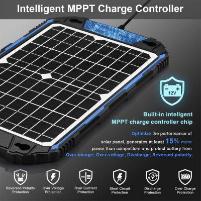 Cina 12W 12V pannello solare caricabatterie alimentate da energia solare mantenitore MPPT in vendita