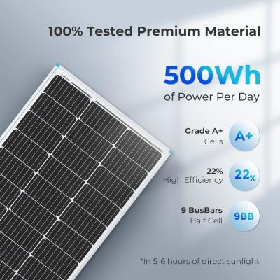 Cina Pannelli solari monocristallini fotovoltaici per balconi 100 Watt 12V OEM in vendita
