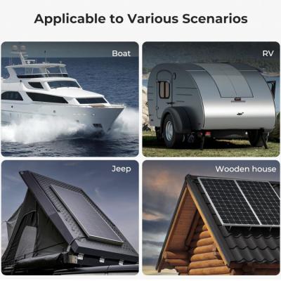 China Black ETFE 100 Watt  Flexible Monocrystalline Solar Panel Solar Cell for yacht ,campers,RV,4WD for sale