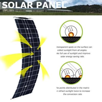 China Kit de painéis solares monocristalinos USB de 300W para autocaravanas 50A 12-24V à venda