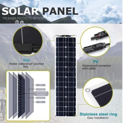 China Kit de painéis solares monocristalinos USB de 300W para autocaravanas 50A 12-24V à venda