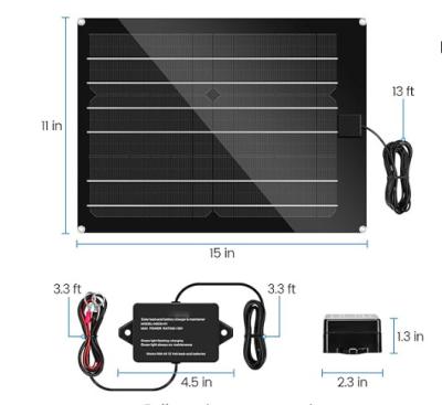 Chine Kit de panneau solaire FTBM15 Contrôleur de charge MPPT intégré imperméable à l'eau avec noir à vendre