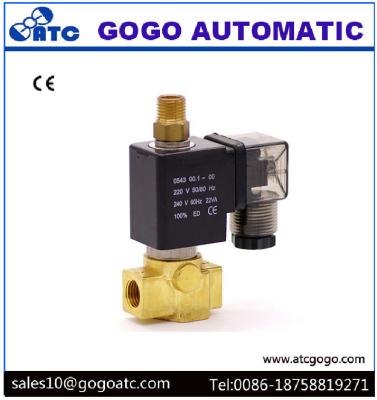 China Brass Small Gas / Water Solenoid Valve 3 way 1/8