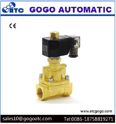 China 0.5 - 16 bar Brass 2 Way Steam Solenoid Valves Normally Open High Temperature for sale