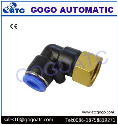 China Quick Connect Hose Fittings With 6mm 1/4 Inch Female Thread 90 Degree Elbow for sale