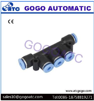 China One Touch Plastic Tube 5 Way Quick Connect Hose Fittings Pneumatic 6mm To 4mm for sale