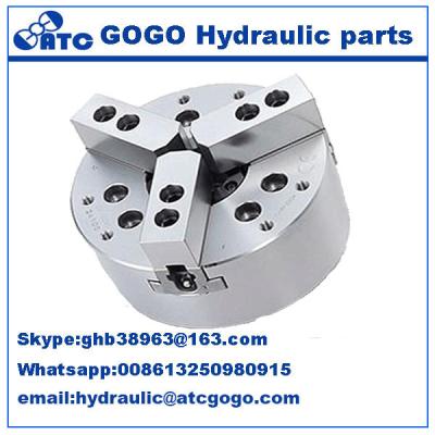 China 3 Jaw closed center Hydraulic control parts power lathe chuck for CNC Lathe Machine for sale